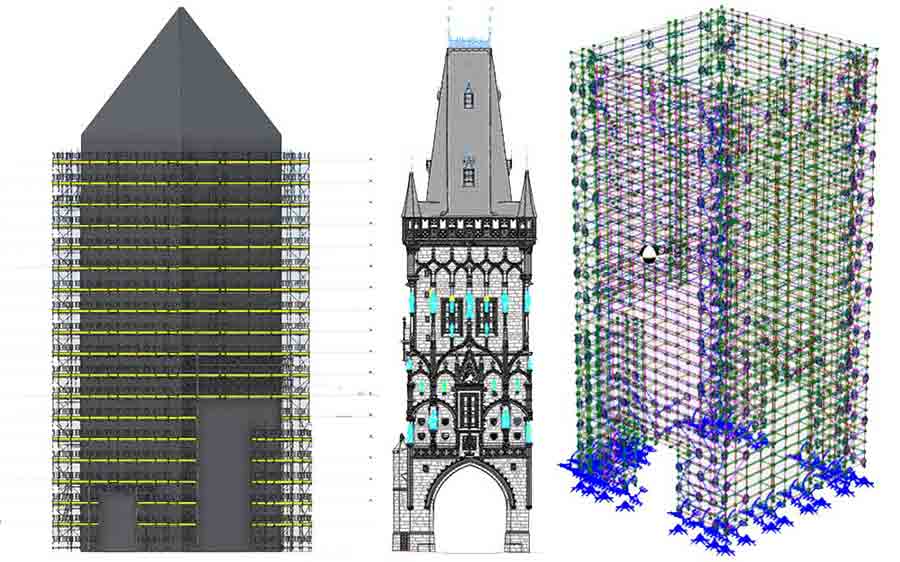 Powder Gate (Prašná brána) restoration in Prague, Czech Republic Haki