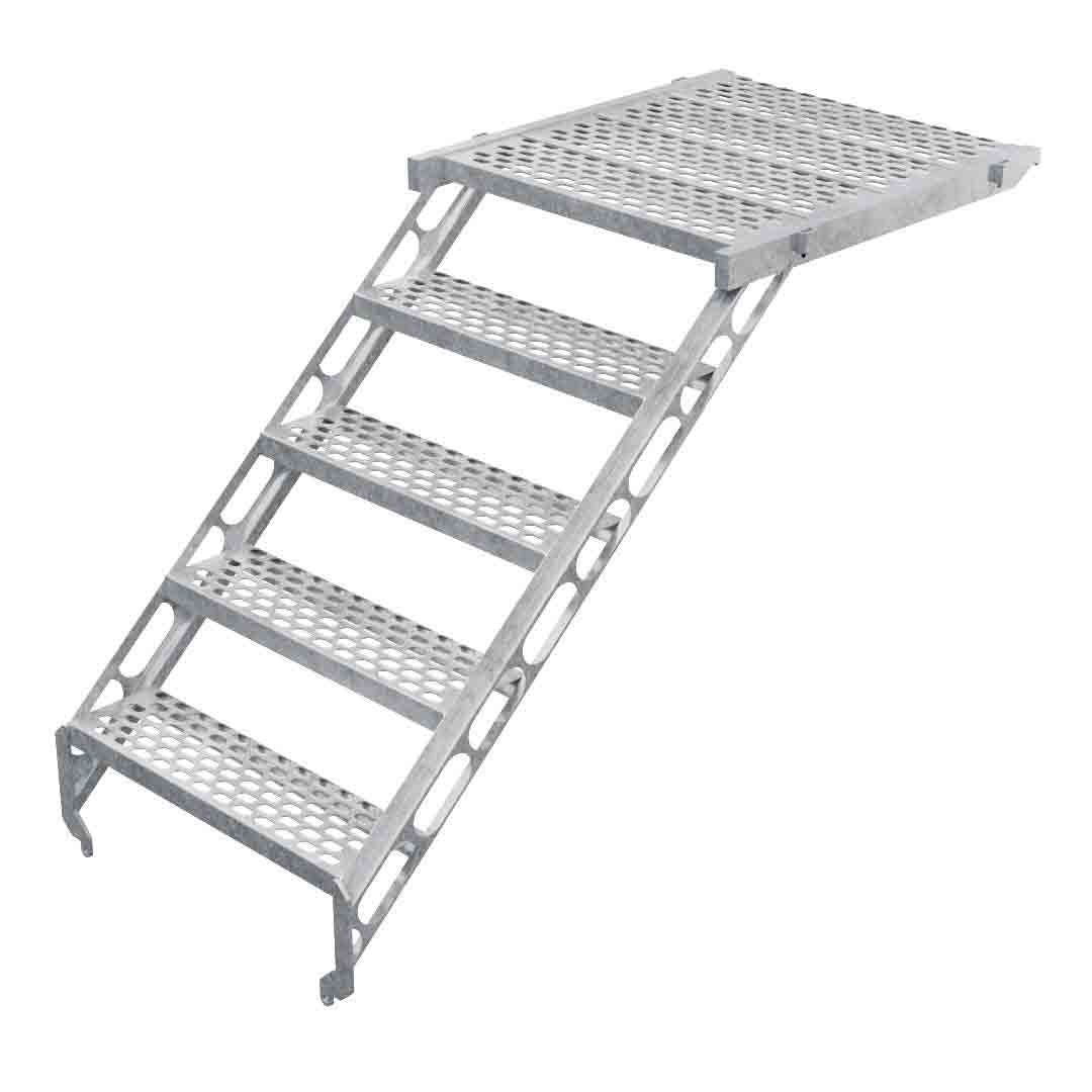 Stair flight STS 1000 G (with Landing) - HAKI Stair Tower Component Haki