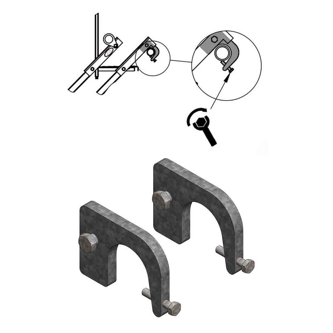 Steel Stairway Scaffold Attachment (Pair) Haki