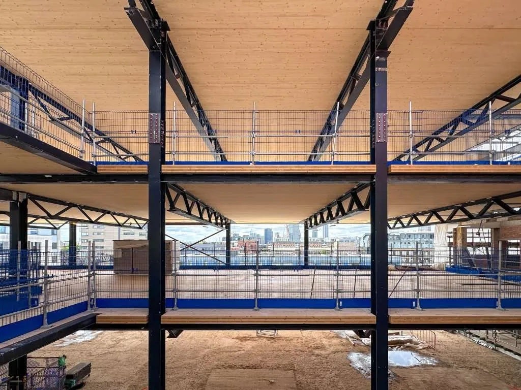 Temporary Edge Protection for Timber Square, low-carbon CLT London ...